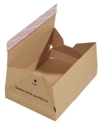 Cartons avec bande adhésive de retour pour vente E-Commerce